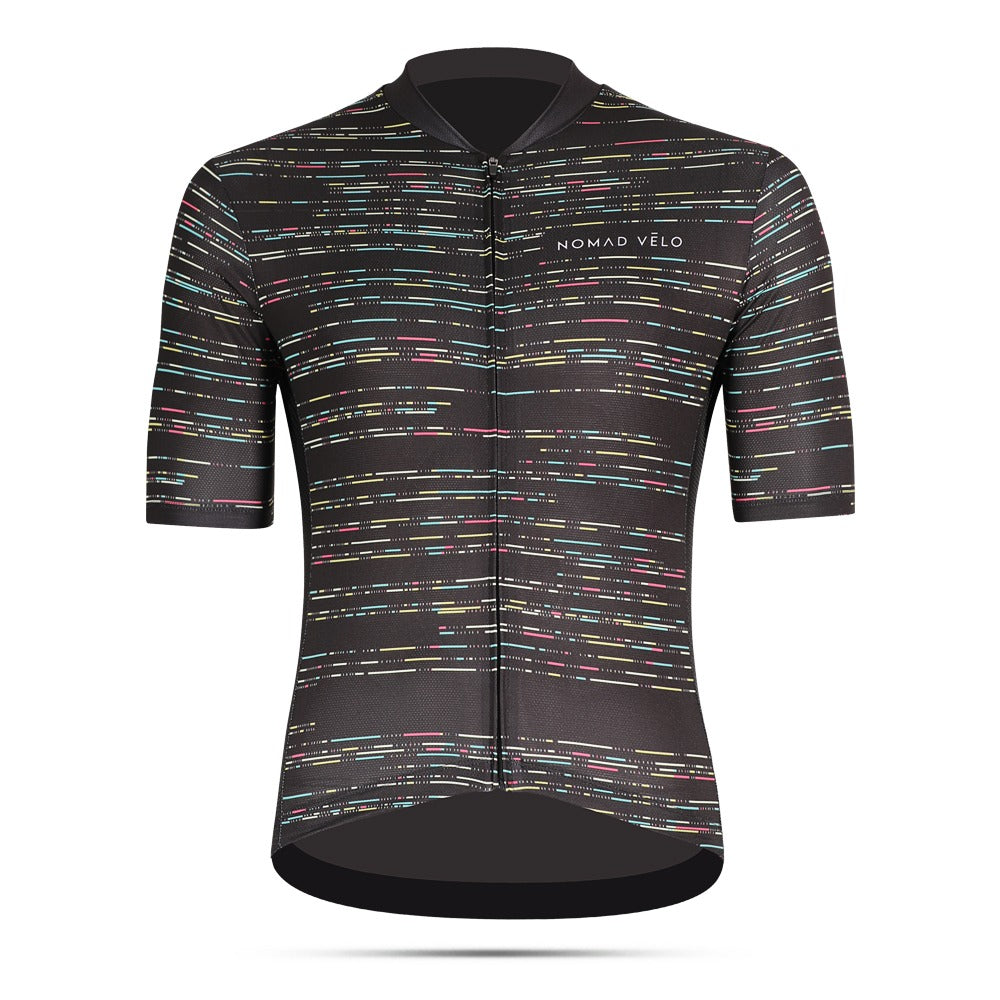 Lightweight Road Cycling Jersey with Geometric Design – Binary Jersey ...