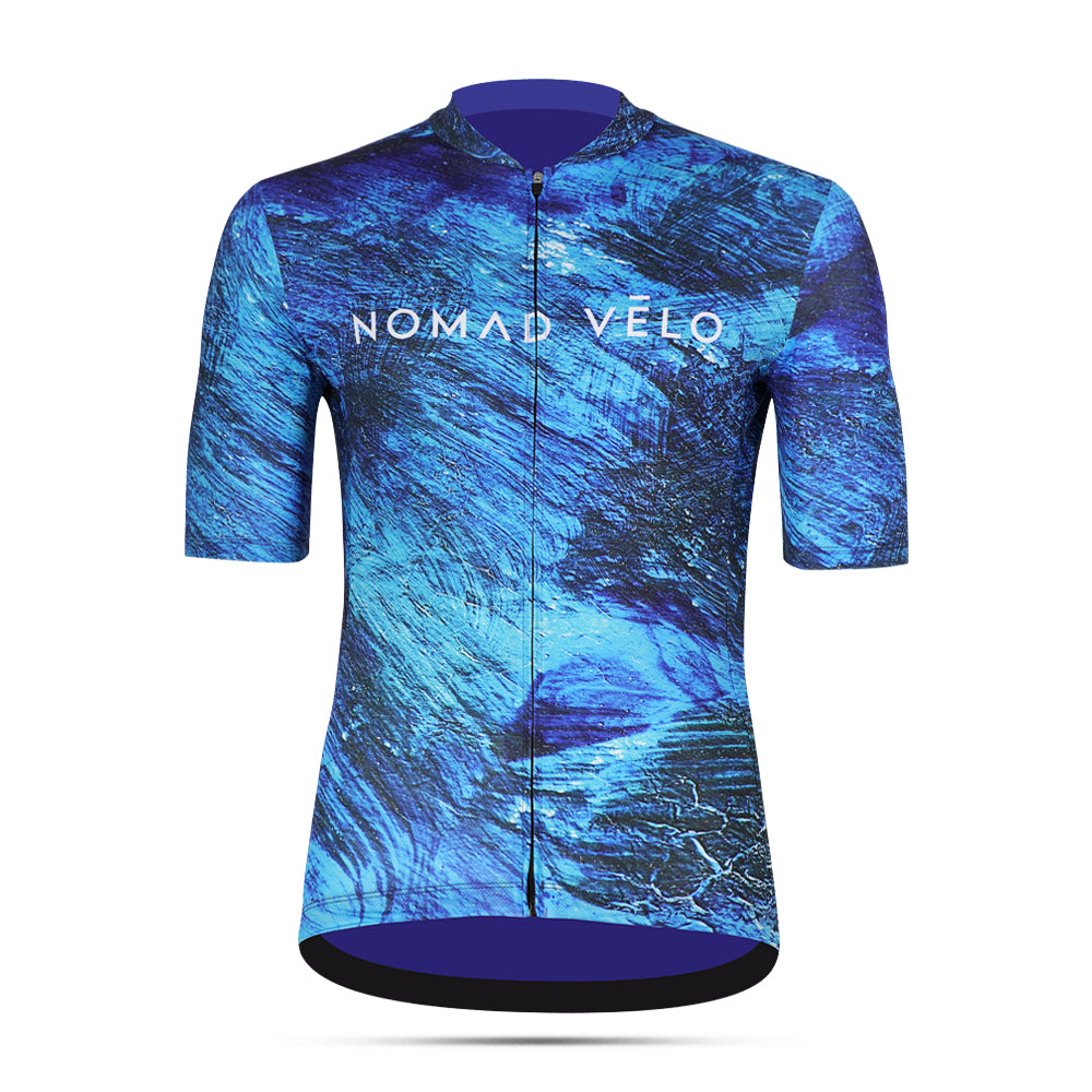 Cycling Blue Pacific Jersey – Short Sleeve Aero Fit for Long Climbs ...